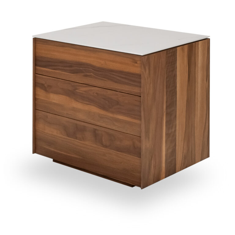 Avita Walnut Night Table - Copenhagen Imports