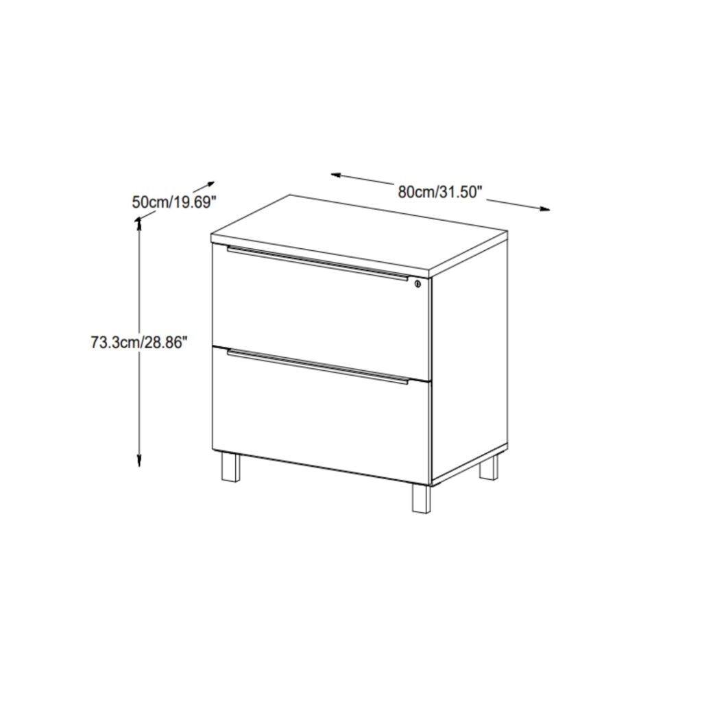 Lunada 2-Drawer File Cabinet - Copenhagen Imports