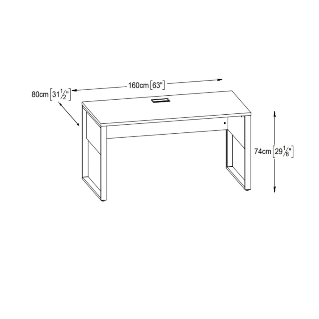 Lunada 63 Desk - Copenhagen Imports